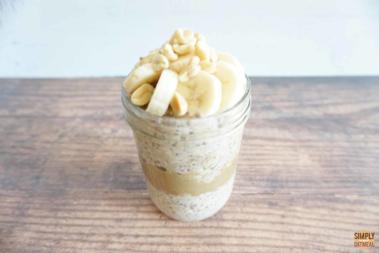 Peanut Butter Banana Overnight Oats - Simply Oatmeal