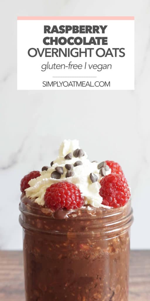 Raspberry Chocolate Overnight Oats - Simply Oatmeal