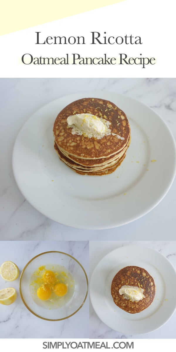 Lemon Ricotta Oatmeal Pancakes with Whipped Honey Butter (Gluten-Free ...