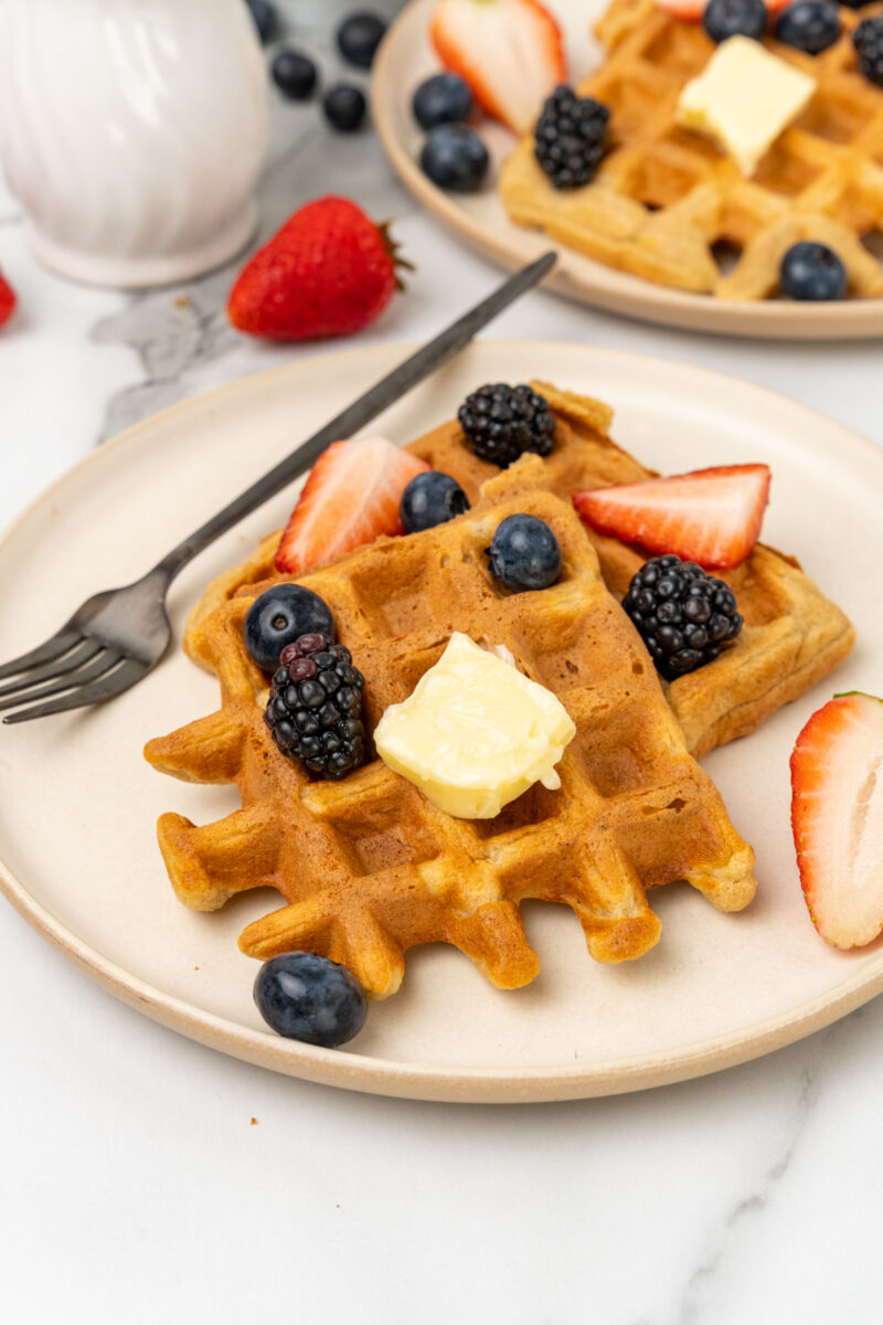 Oat Flour Waffles - Simply Oatmeal